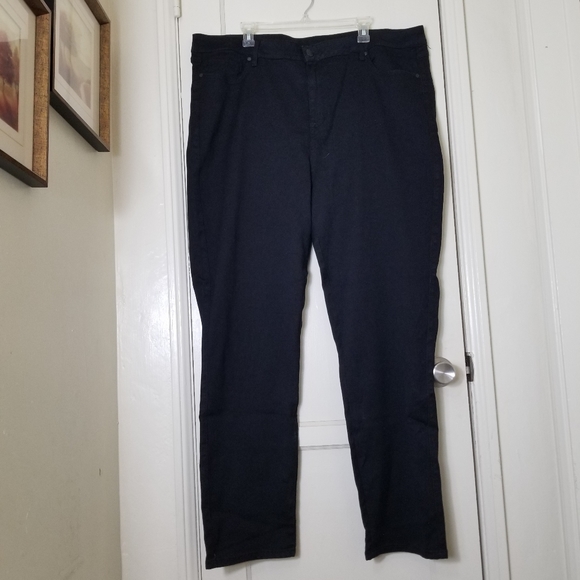 Avenue | Jeans | Avenue Denim 26t Tall Black Stretch Straight Leg Denim ...